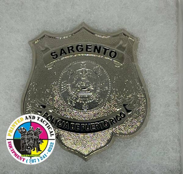 PLACA EN METAL SARGENTO POLICIA DE PUERTO RICO – Printed and Tactical ...